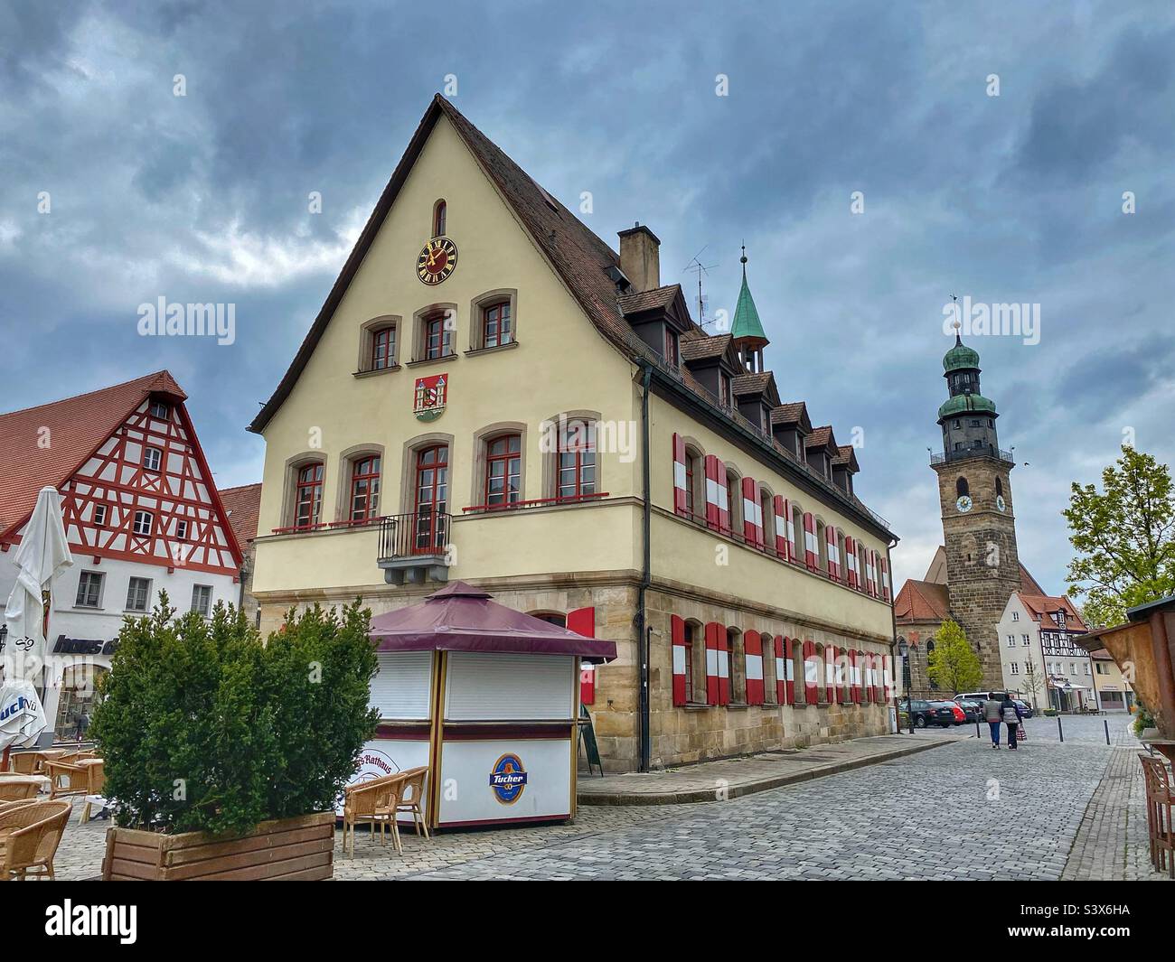 Old Town Hall built in 16th century in Lauf an der Pegnitz, Germany ...