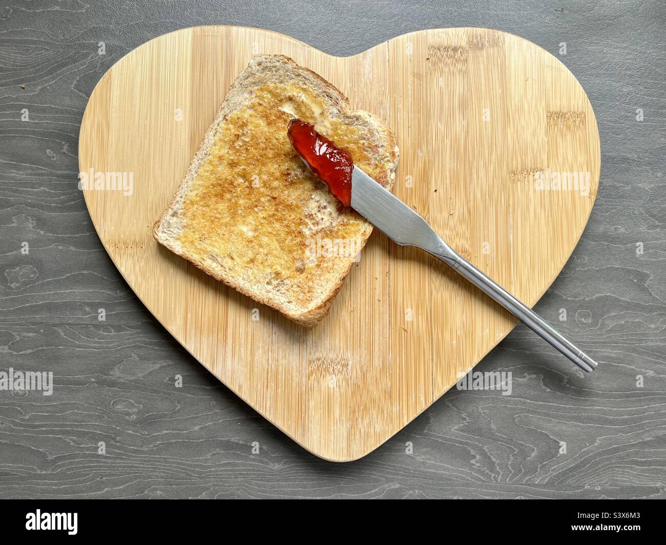 Toast jam butter hi-res stock photography and images - Alamy