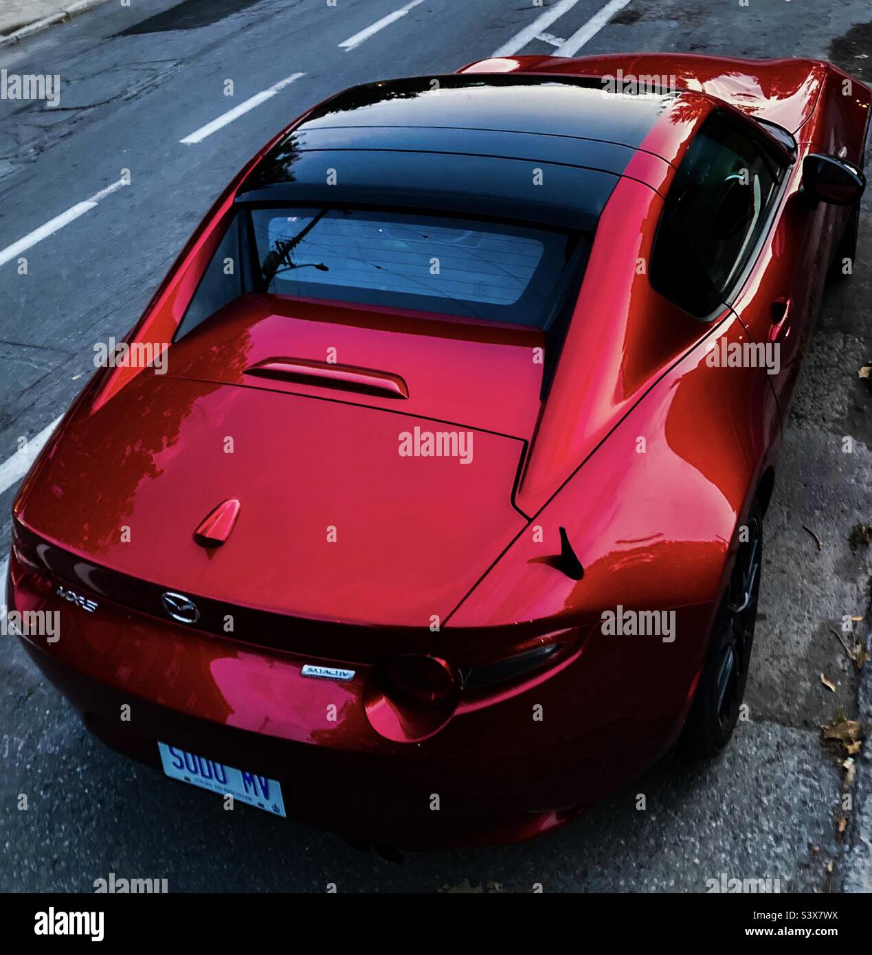 The Mazda Miata MX-5 RF in the morning sunlight Stock Photo - Alamy