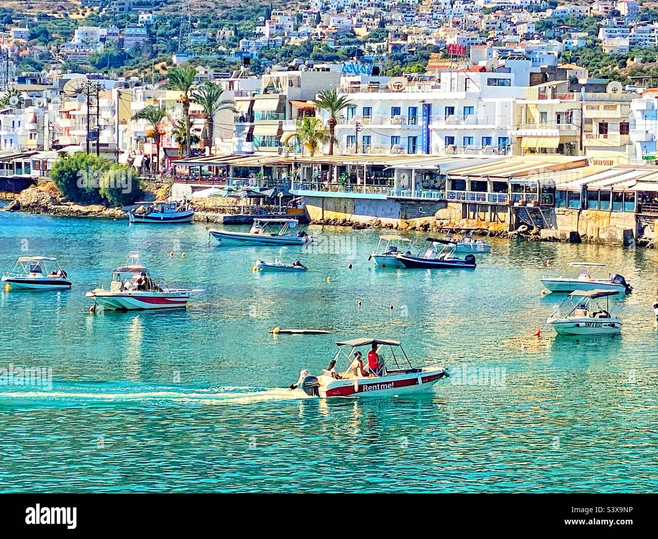 Crete, Hersonissos, Port, sunny, views, harbour, fishing, boats ...