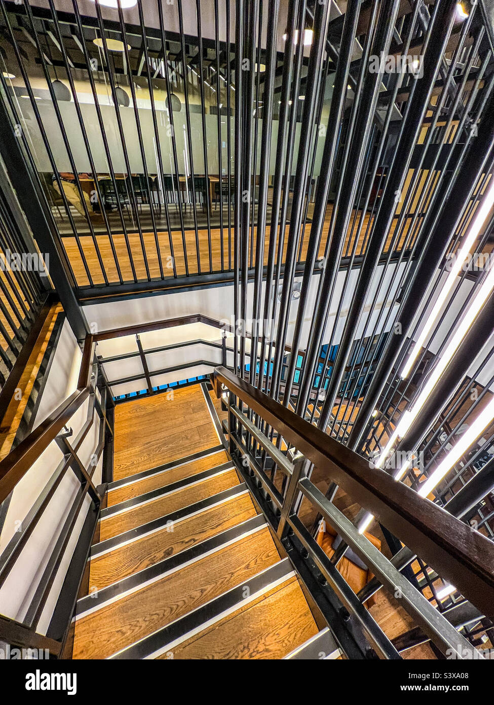 Modern trendy office staircase Stock Photo - Alamy