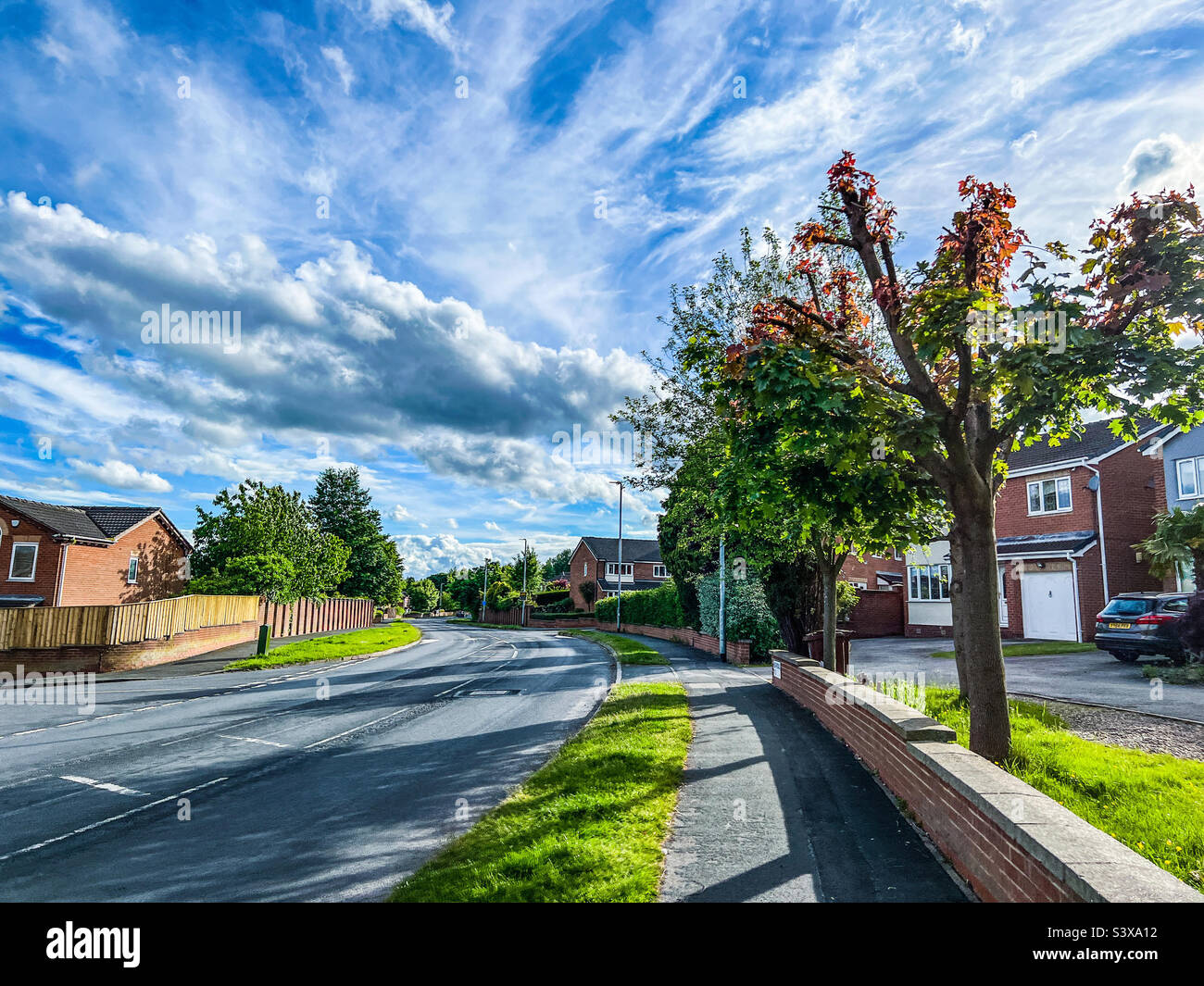 Typical northern housing estate in northern England near Leeds city ...