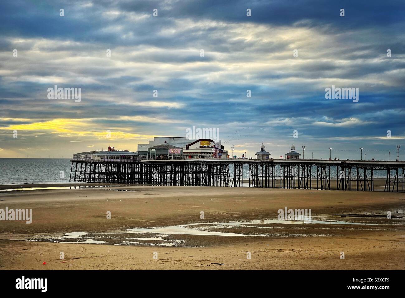 Blackpool North Pier at sunset Stock Photo - Alamy