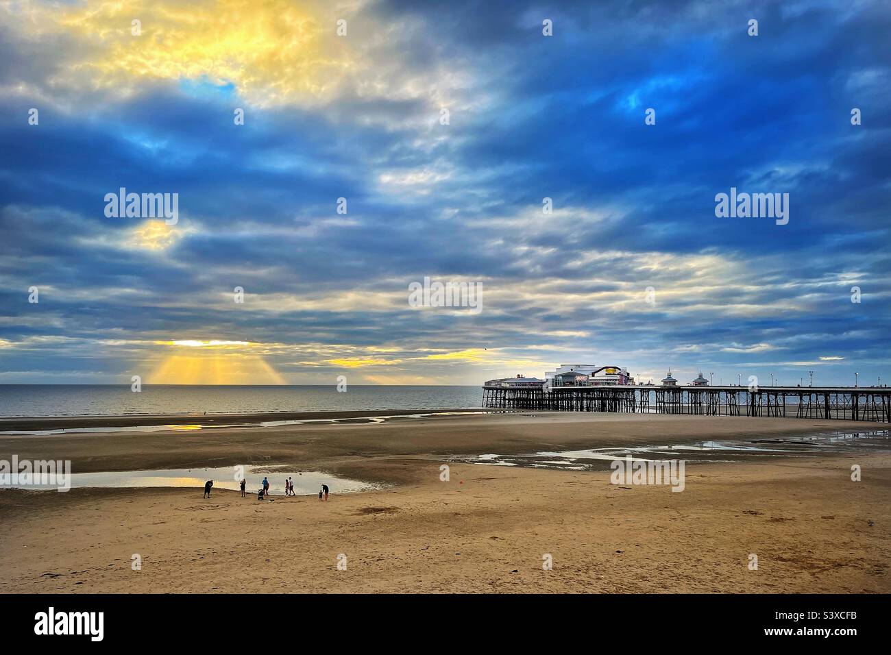 Blackpool North Pier at sunset Stock Photo - Alamy