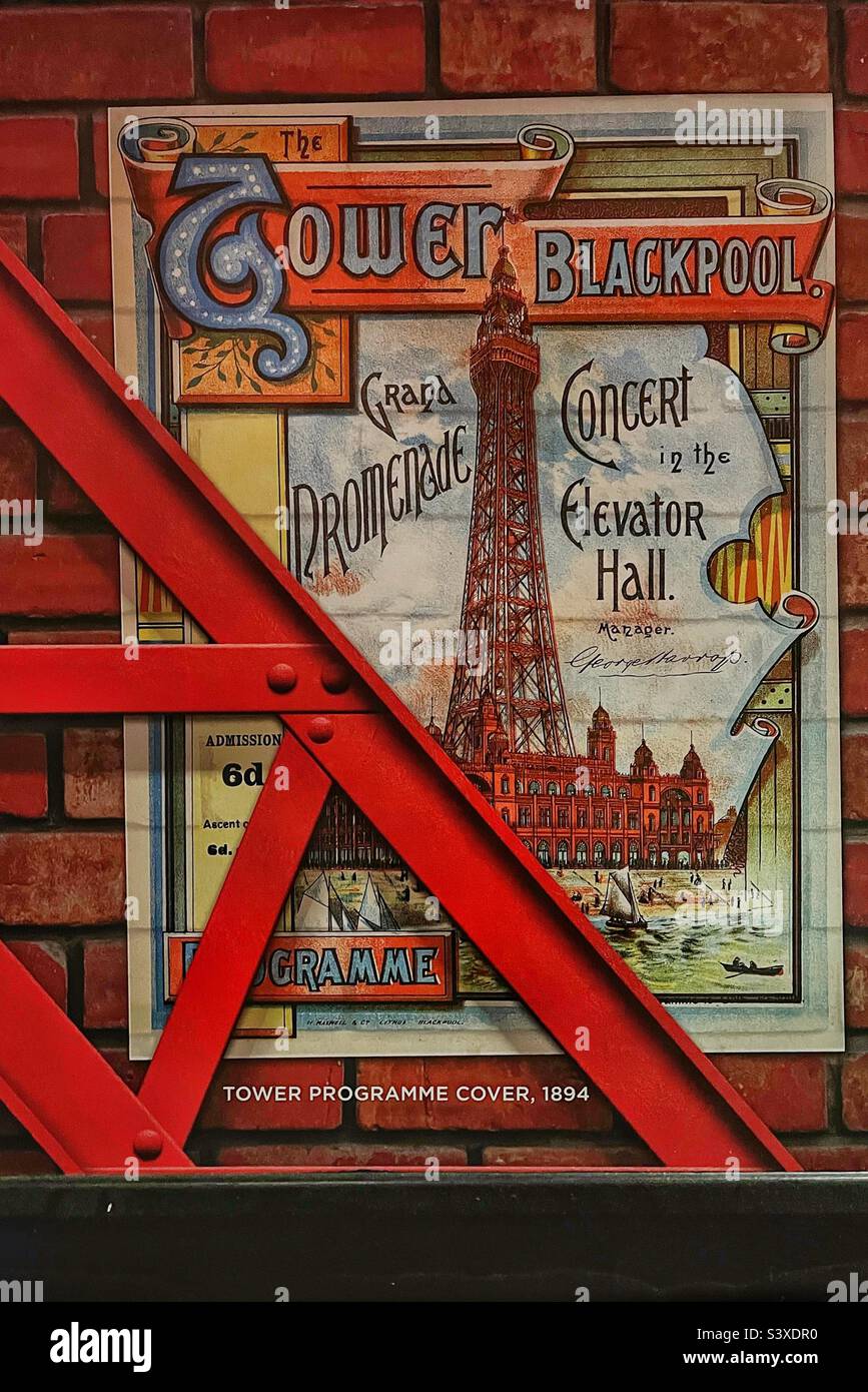 Blackpool Tower programme cover 1894 Stock Photo - Alamy