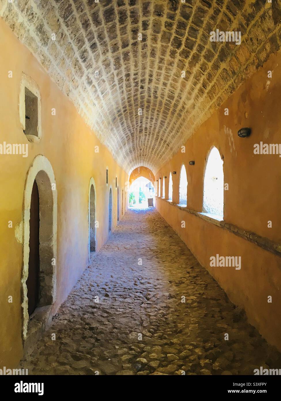 Greece walkway hi-res stock photography and images - Alamy