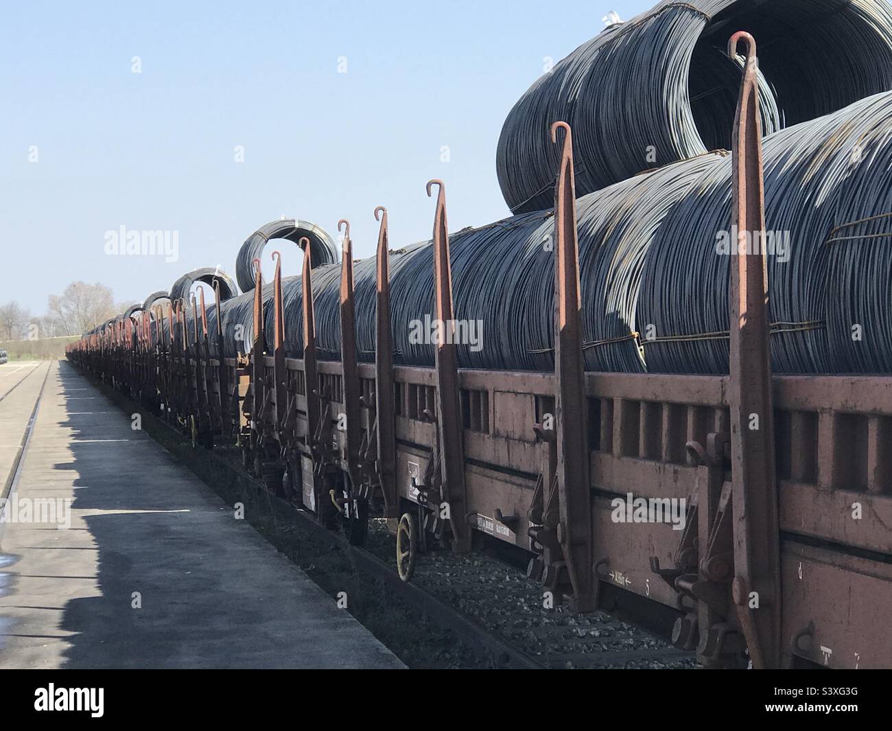 Coil steel train hi-res stock photography and images - Alamy