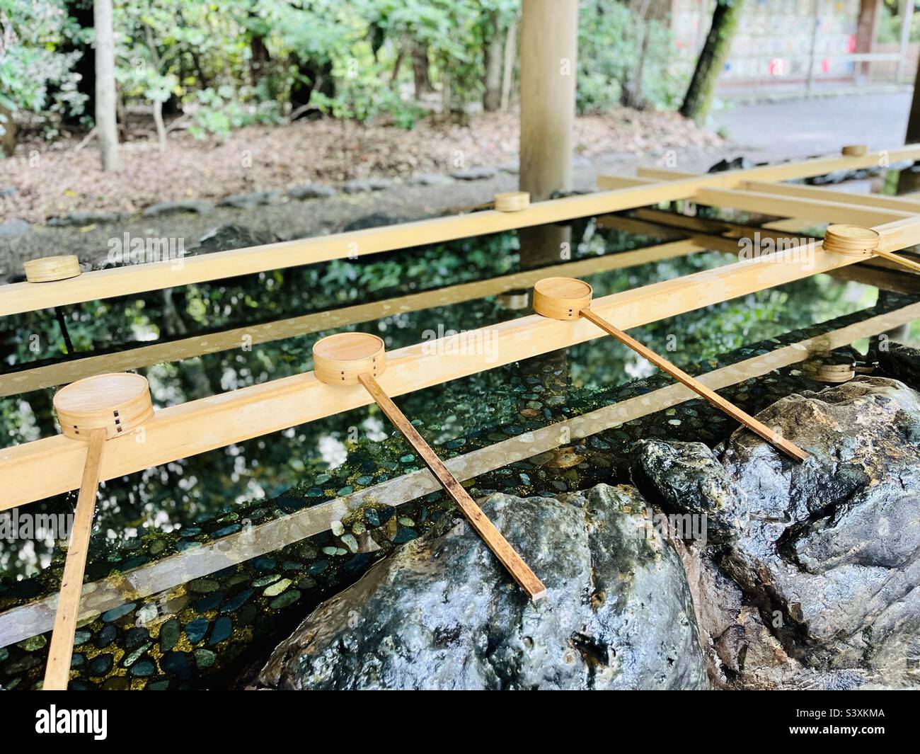 Hand washing spots at Shrine, Japan Stock Photo - Alamy