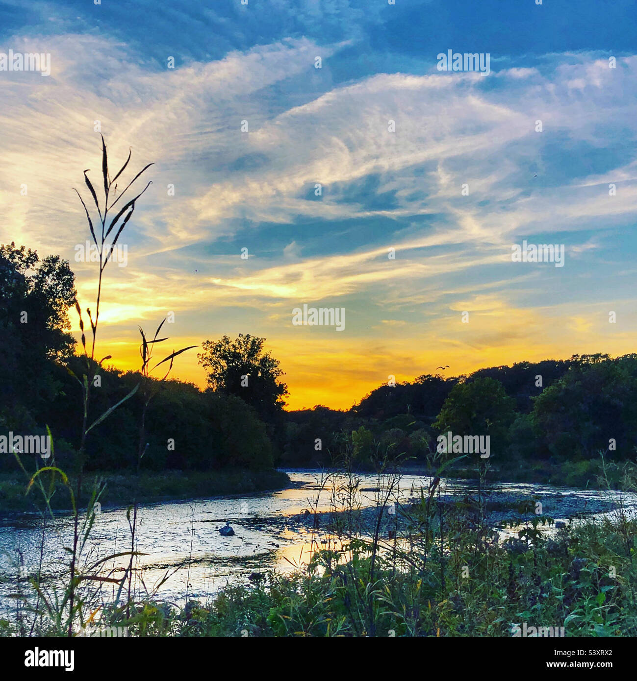 Sunset over a meandering river in Toronto, Canada Stock Photo - Alamy Sunset over a meandering river in Toronto, Canada Stock Photo - Alamy
