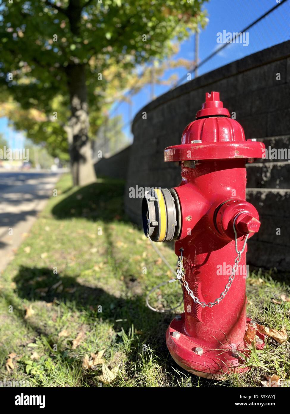 A Fire hydrant by the school Stock Photo - Alamy