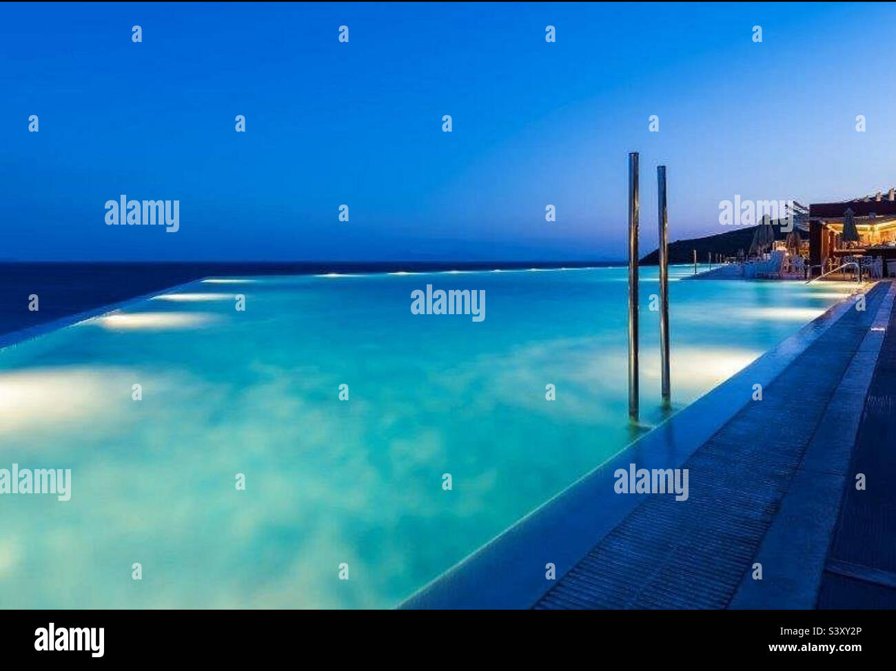 Infinity pool in greece hi-res stock photography and images - Alamy