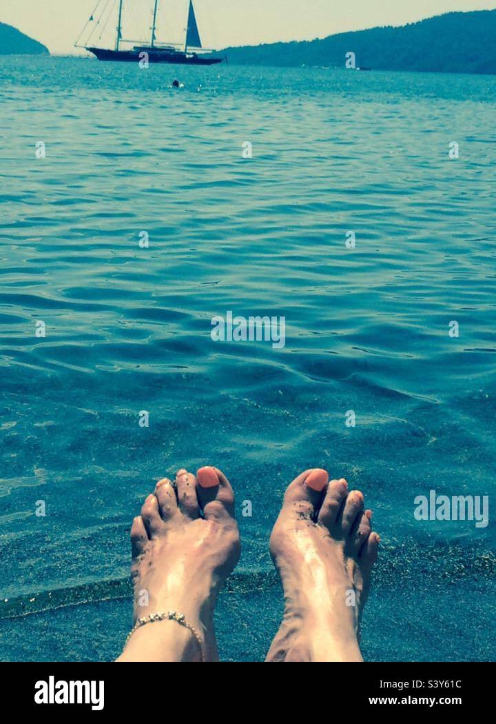 Relaxing on the Boat Stock Photo - Alamy