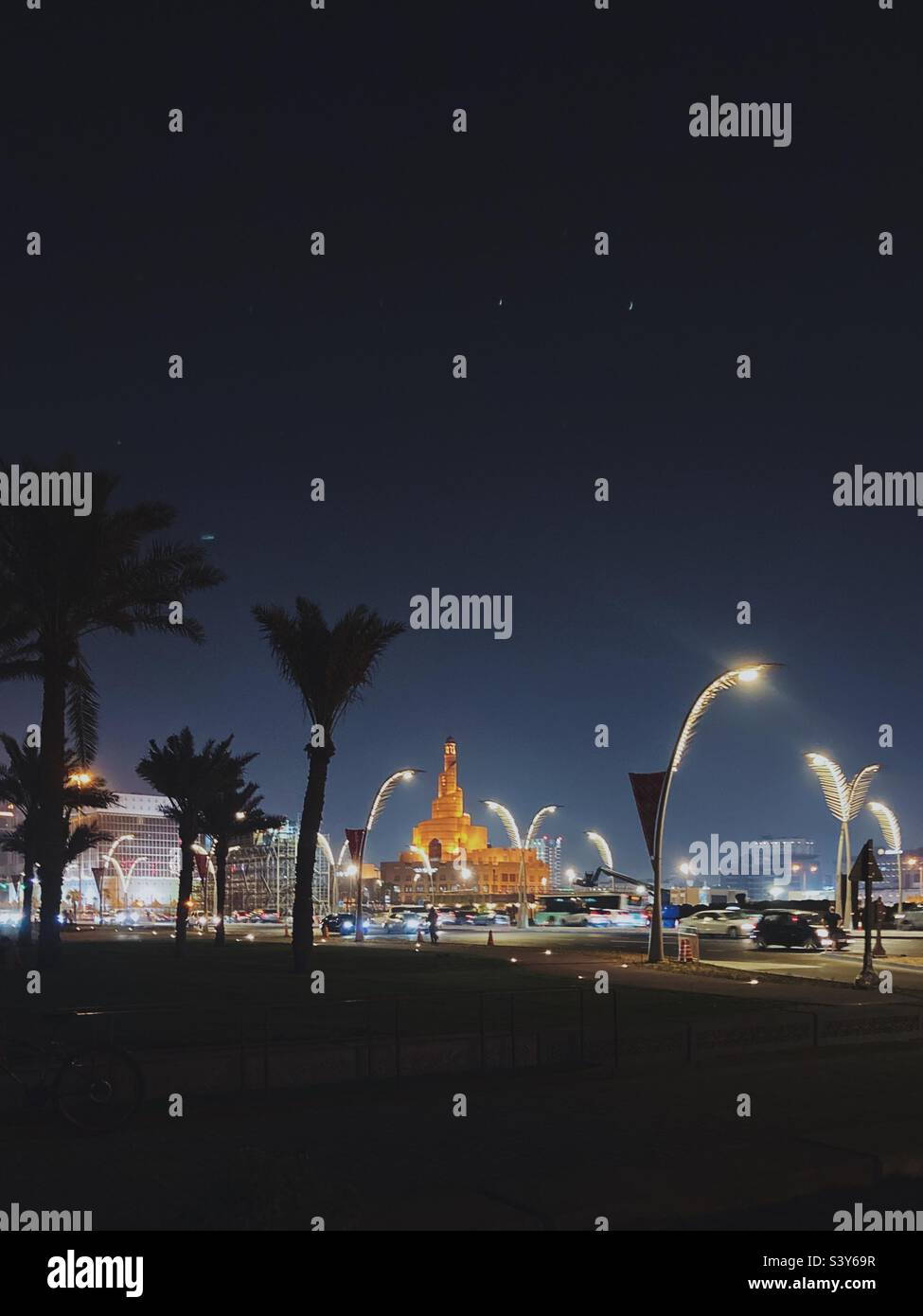 Fanar, Islamic Cultural Centre, Doha, Qatar, at night Stock Photo - Alamy