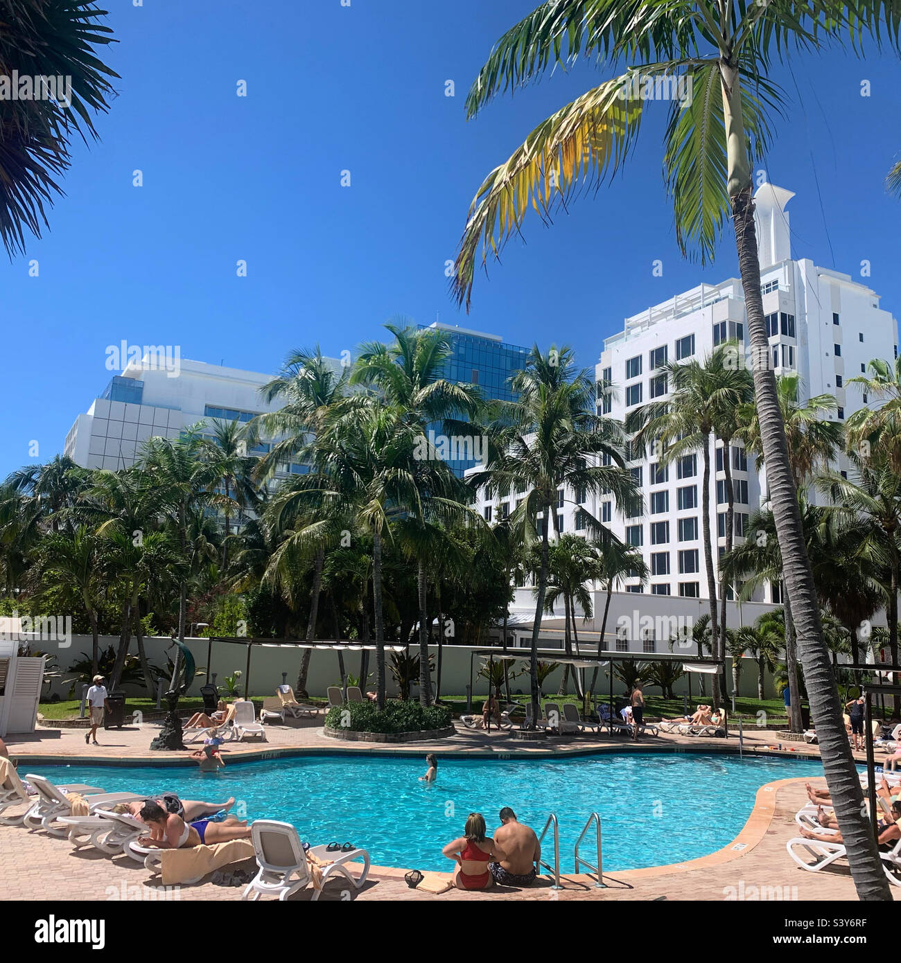 March, 2022, swimming pool, Hotel RIU Plaza , Miami Beach, Florida ...