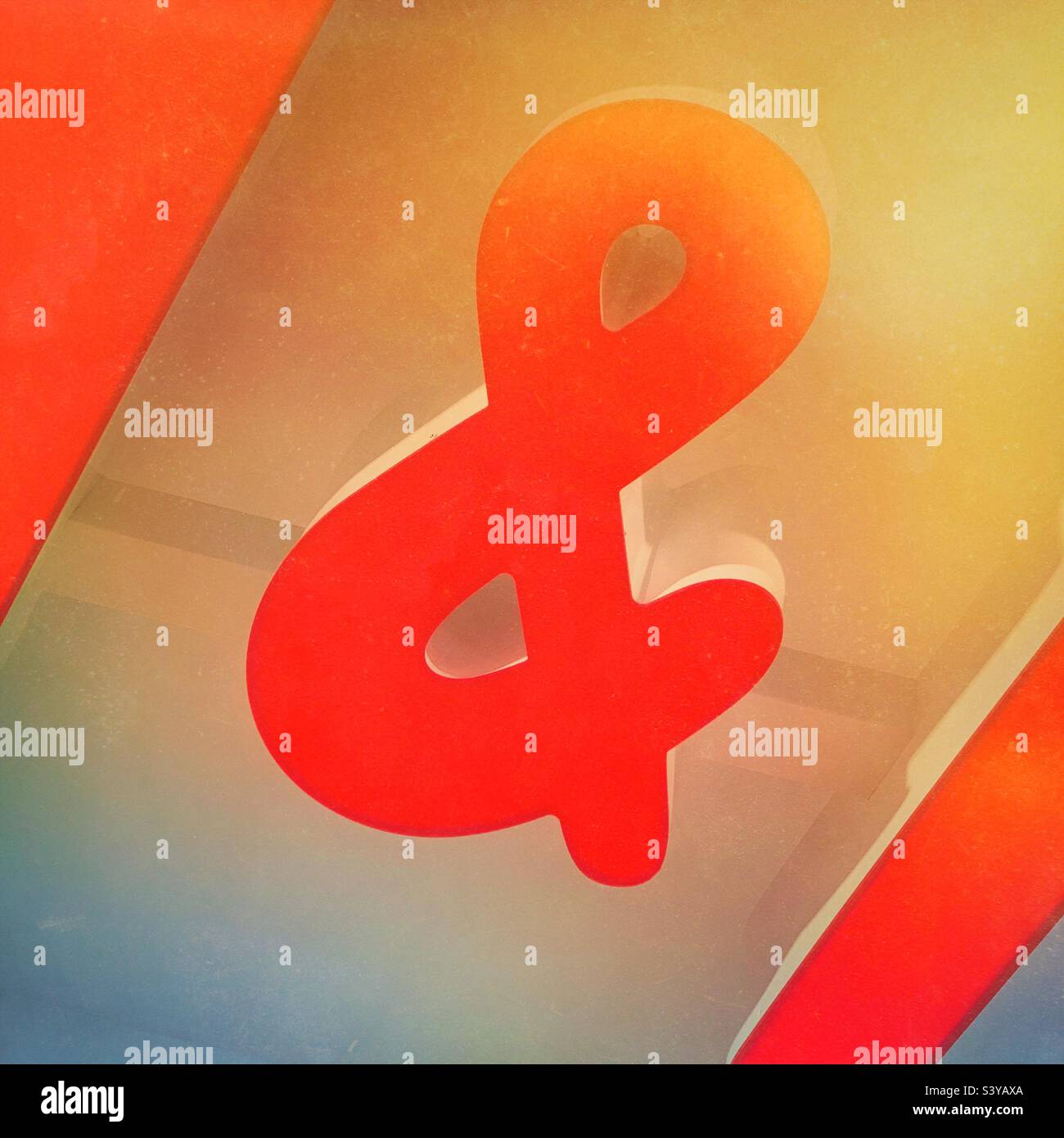 & abstract letter red ampersand type text Stock Photo - Alamy