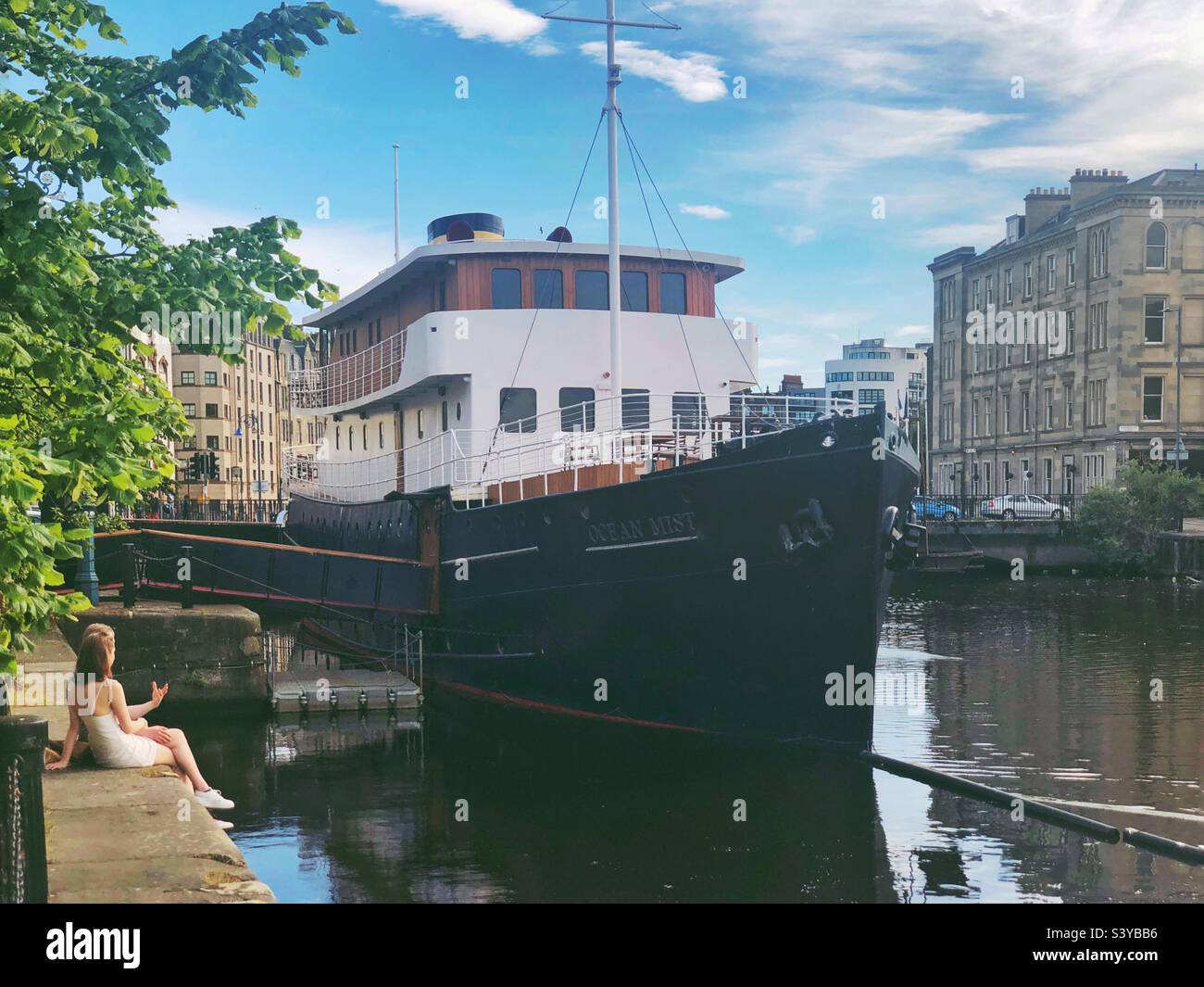 The Shore, Leith, Edinburgh , Scotland. The Ocean Mist boat, now a ...