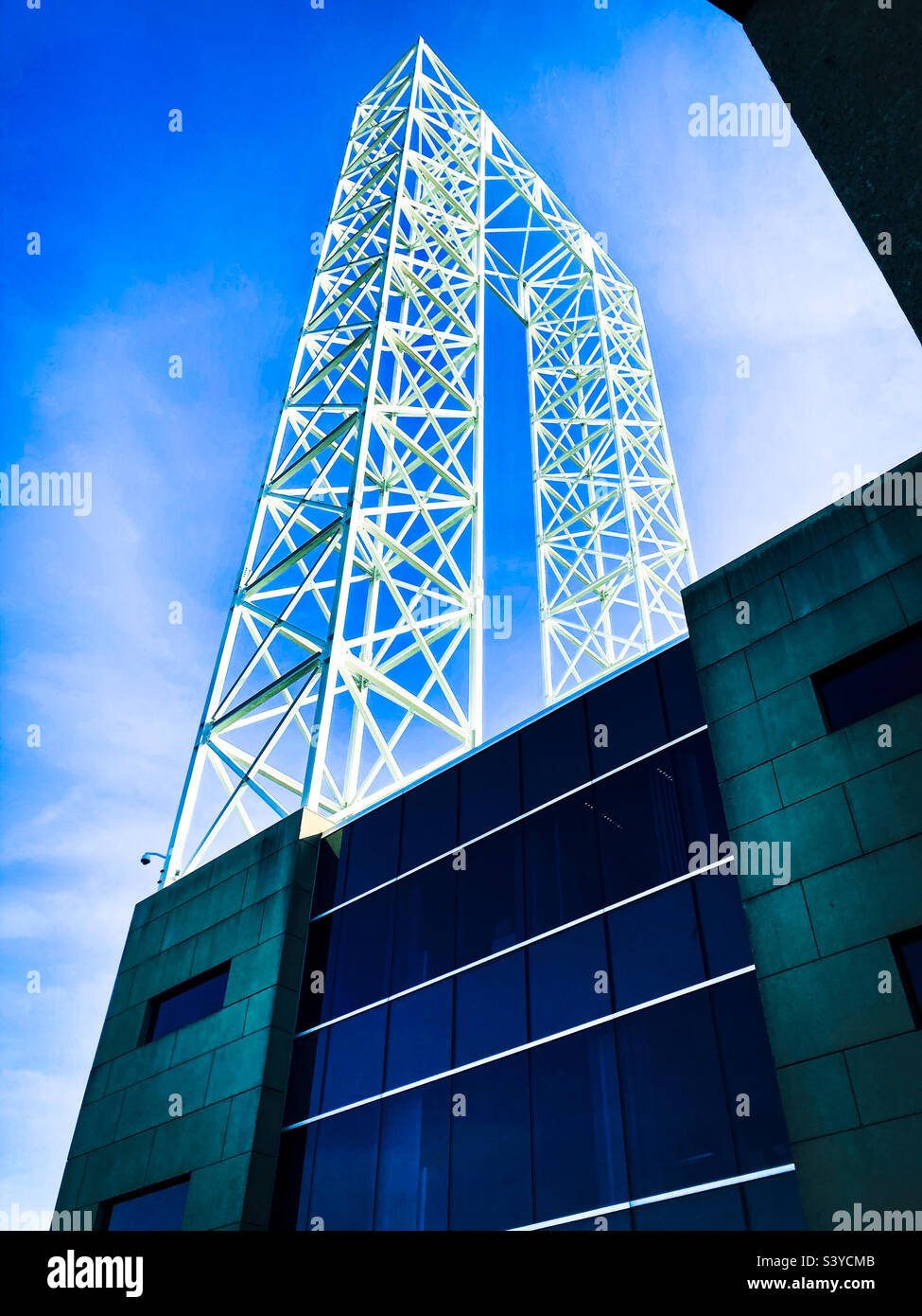 Geometrical artistic structure appropriately named the sky gate Stock ...