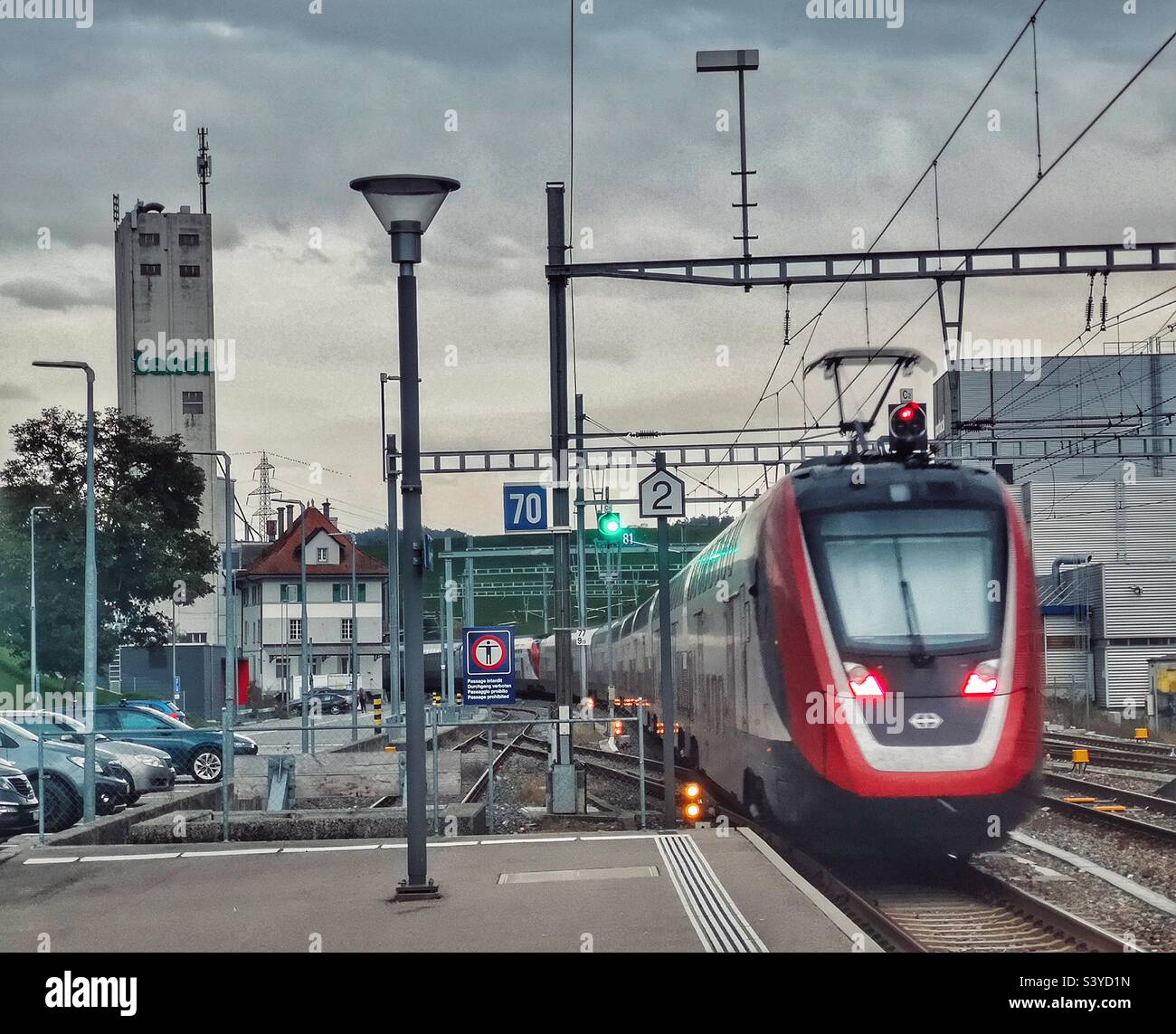 Swiss express train leaving hi-res stock photography and images - Alamy