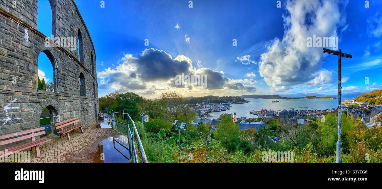 View from McCaigs Tower, Oban, Scotland Stock Photo - Alamy