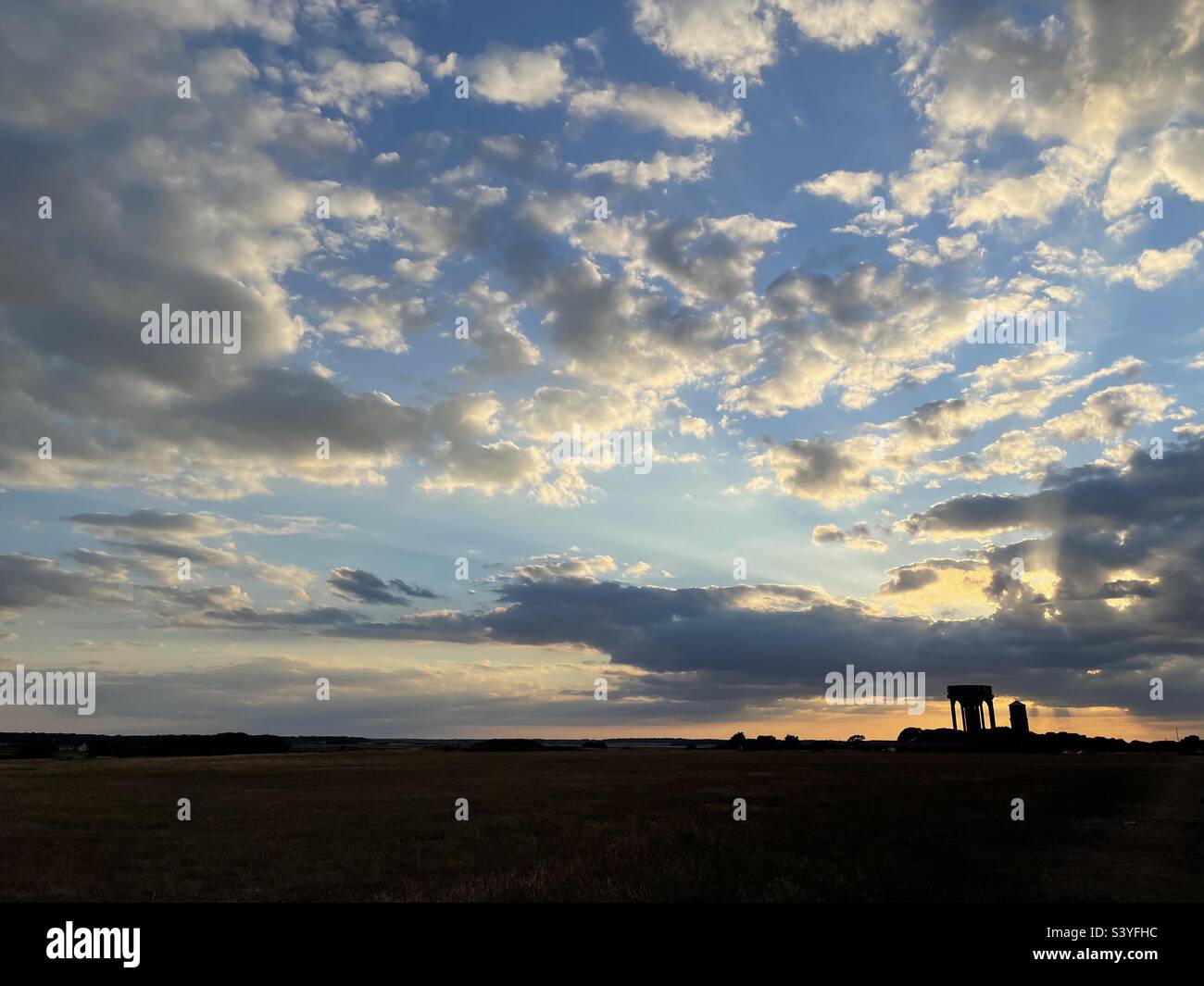 Sunset on Southwold common 2022 Stock Photo - Alamy