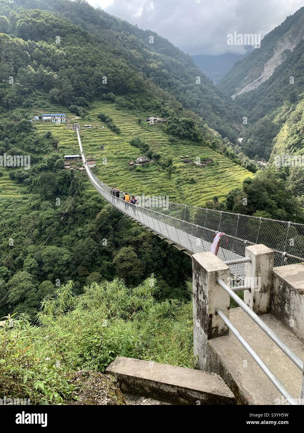 Nepal bridge hi-res stock photography and images - Alamy