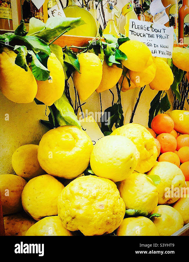 Amalfi lemons italy hi-res stock photography and images - Alamy