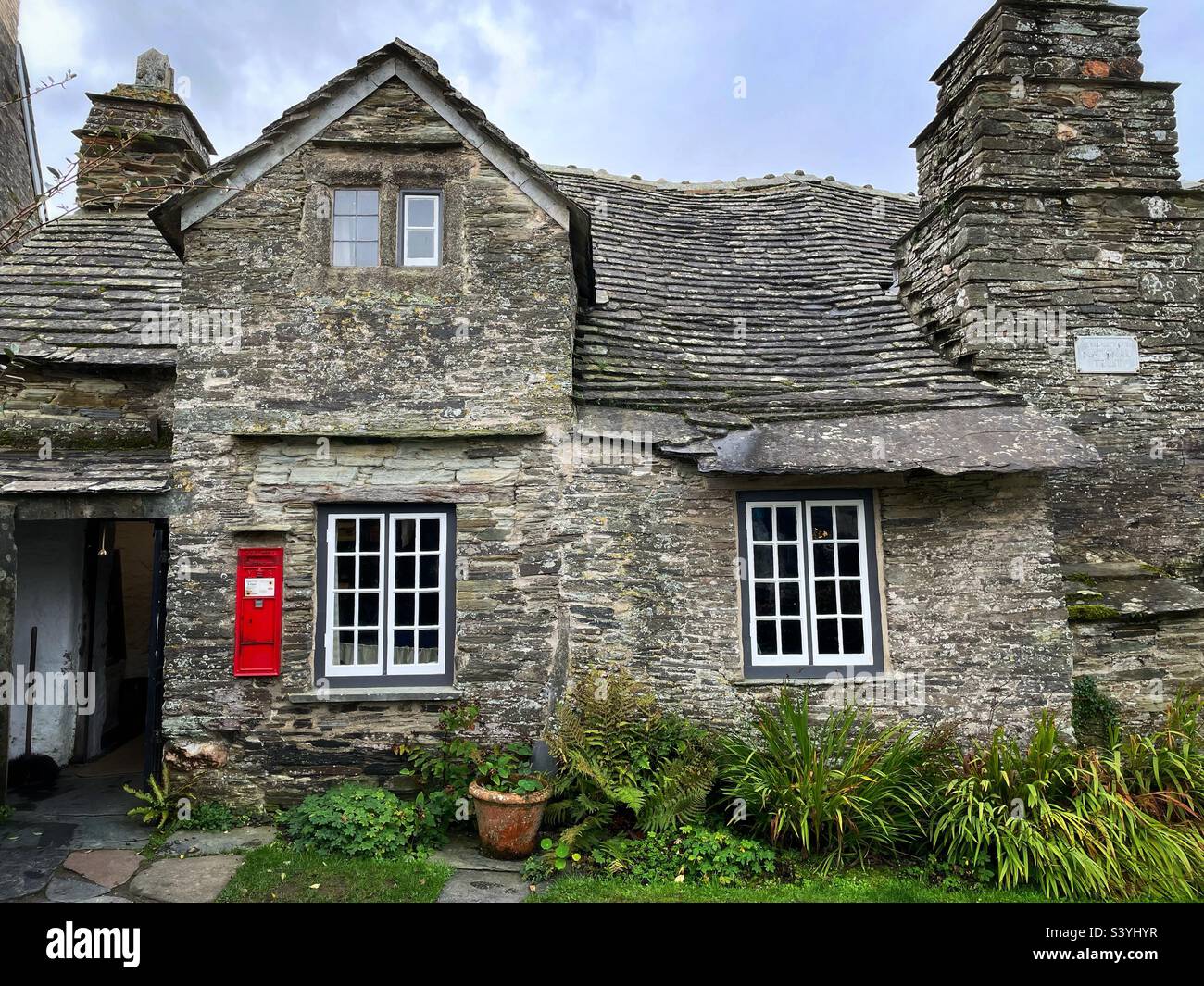 The old post office, Tintagel, North Cornwall Stock Photo - Alamy