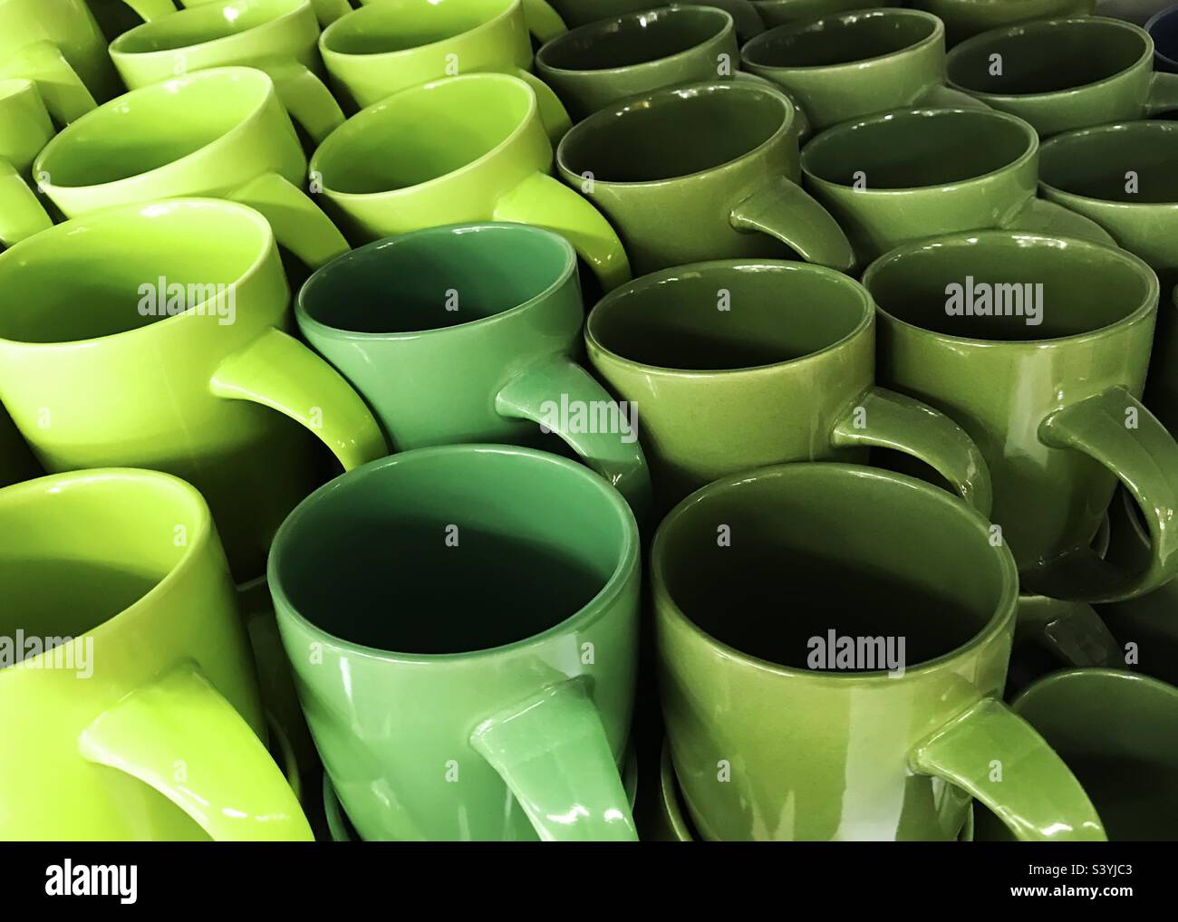 Many green cups Stock Photo - Alamy