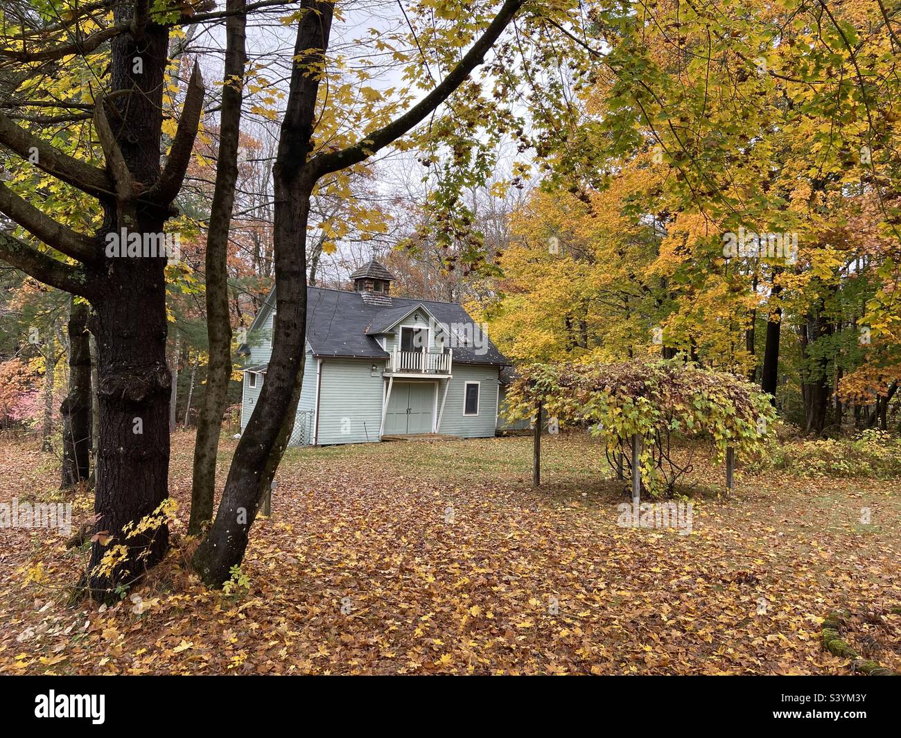 Barn Autumn Berkshires Stock Photo - Alamy