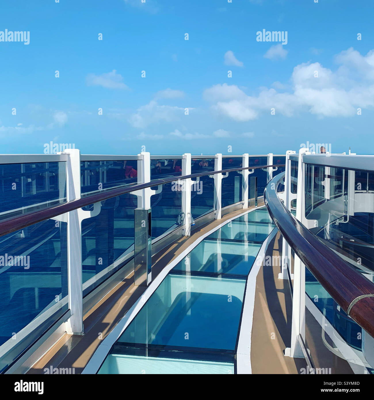 March, 2022, Bridge of Sighs, MSC Seashore cruise ship cruising in the ...