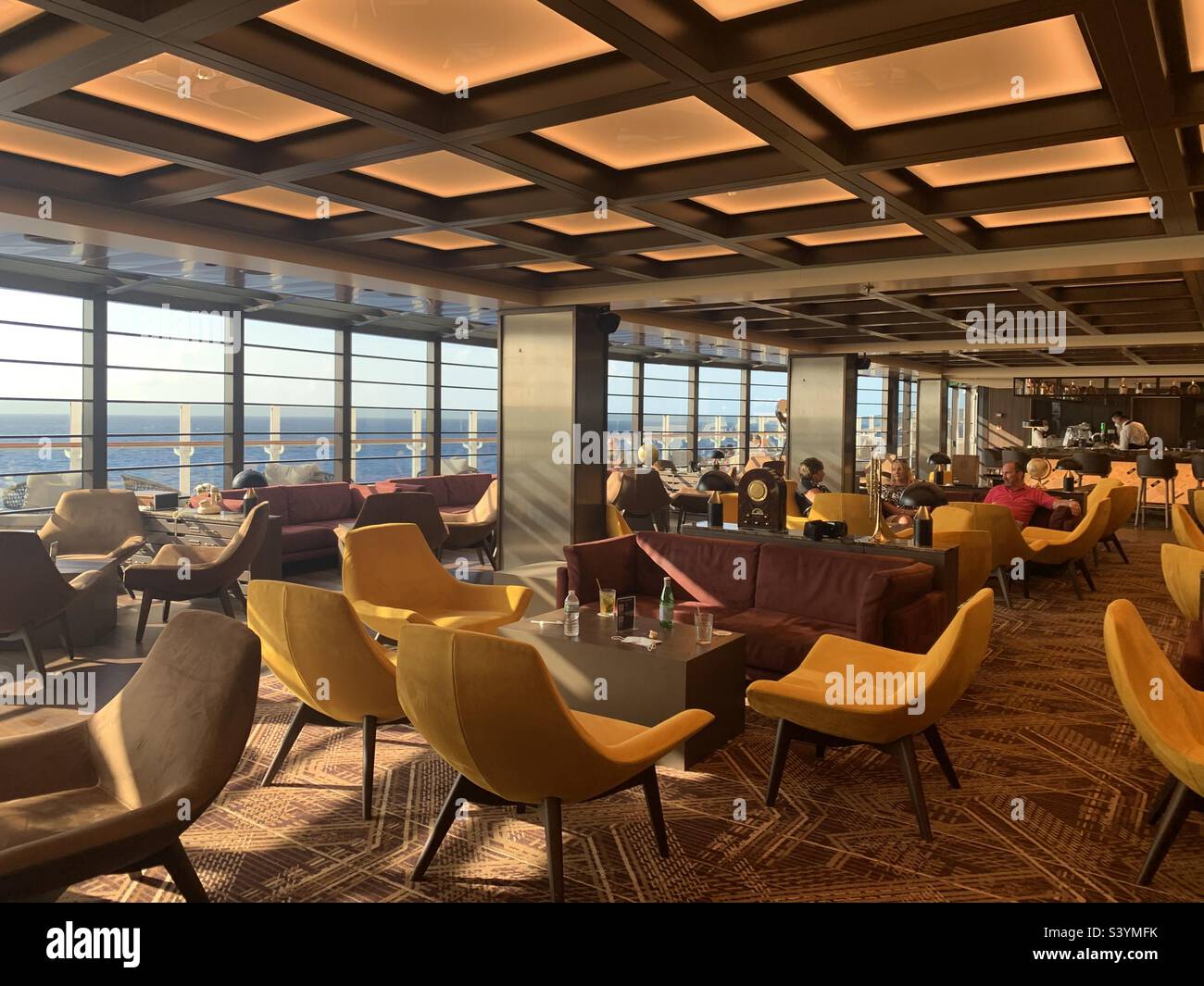 Brooklyn Cafe, MSC Seashore cruise ship, during a Caribbean cruise in ...