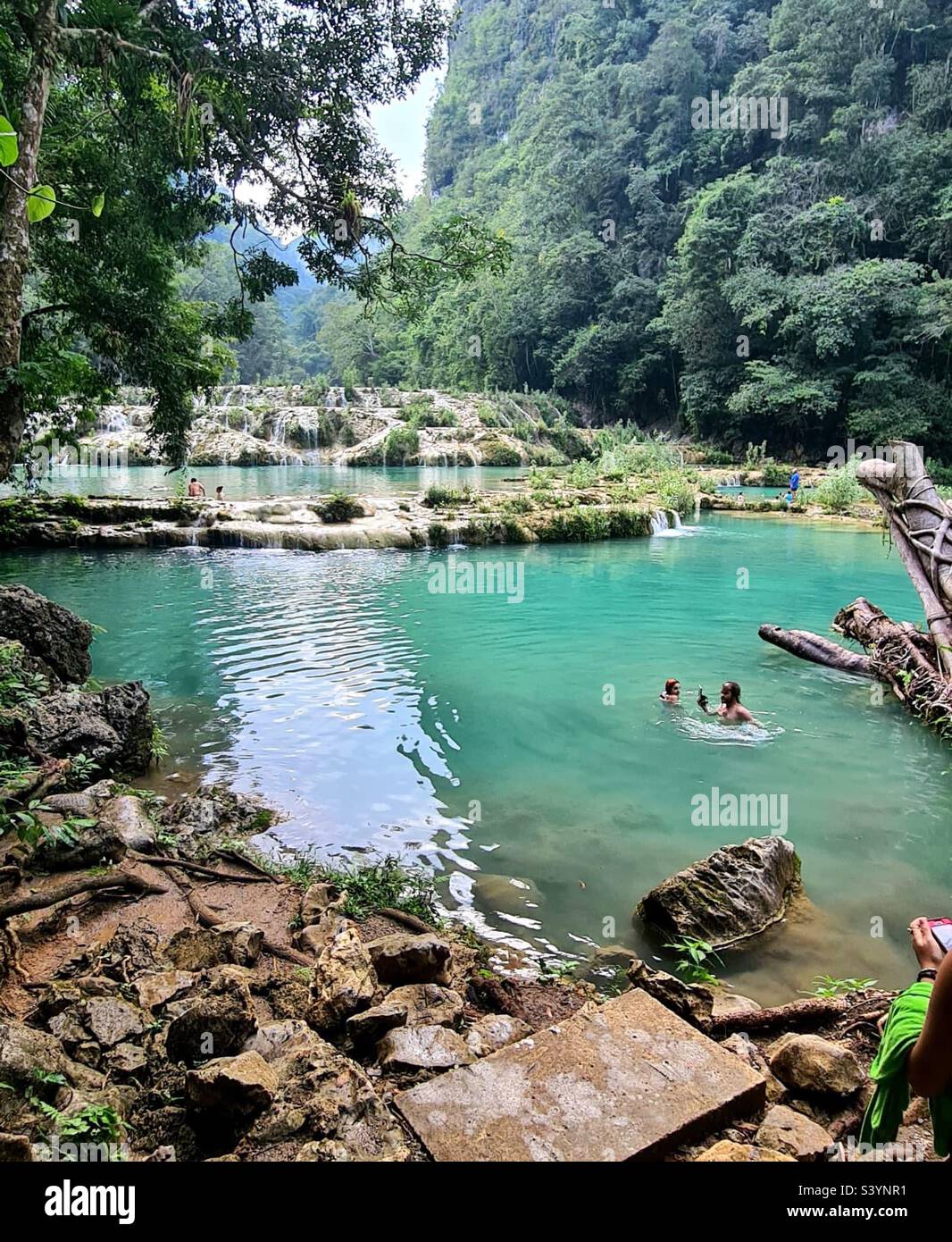 Exploring Semuc Champey - Guatemala Stock Photo - Alamy