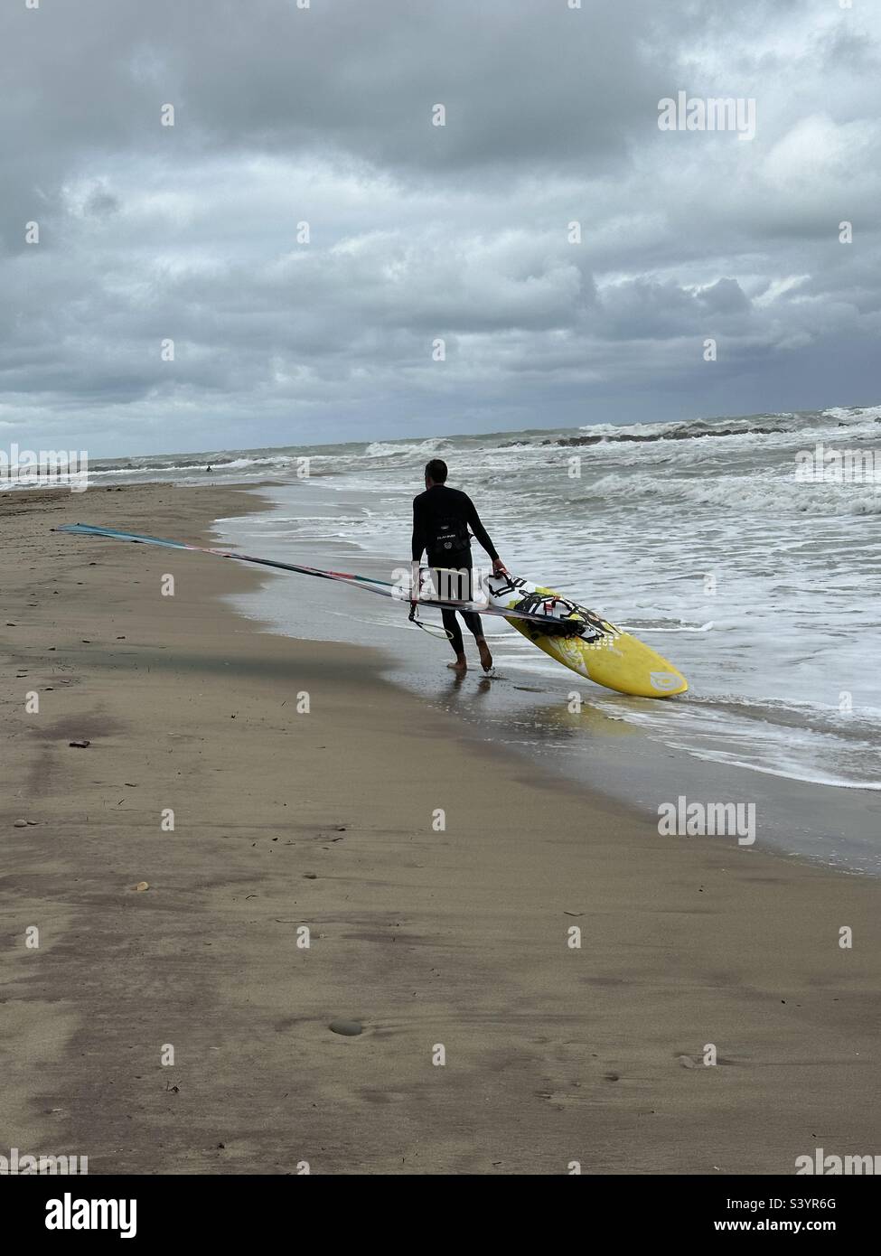 Wind surfer on mediterranean hi-res stock photography and images - Alamy