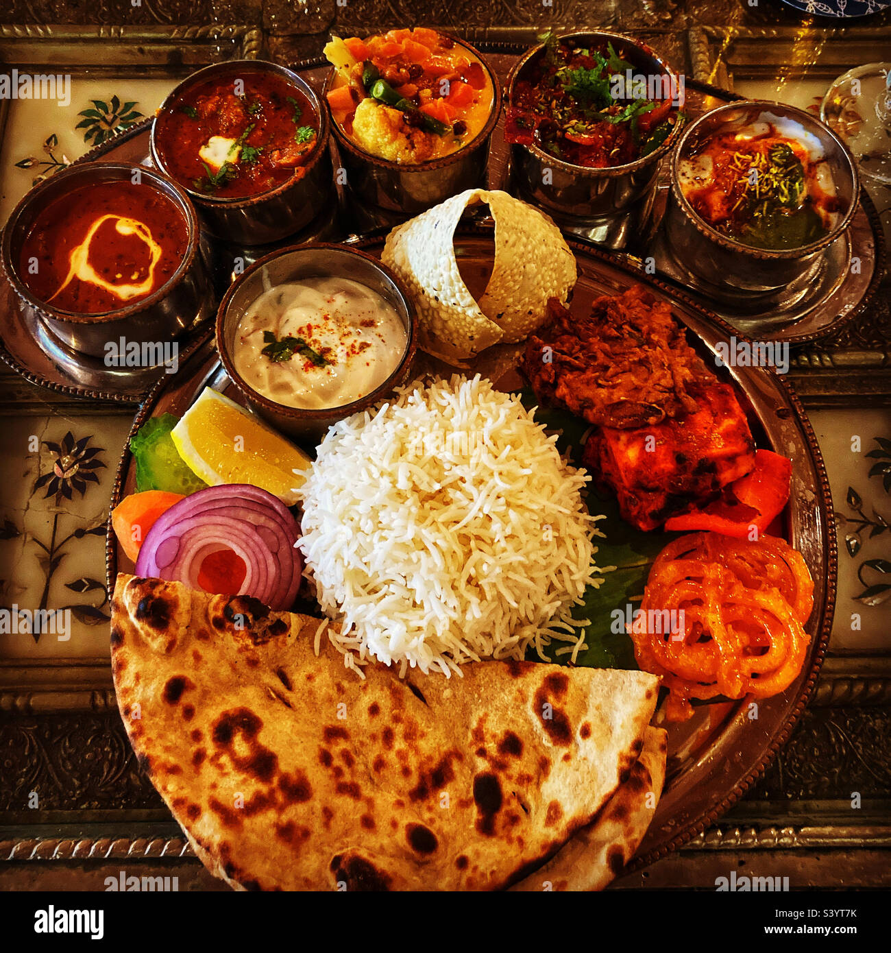 Lunch thali hi-res stock photography and images - Alamy