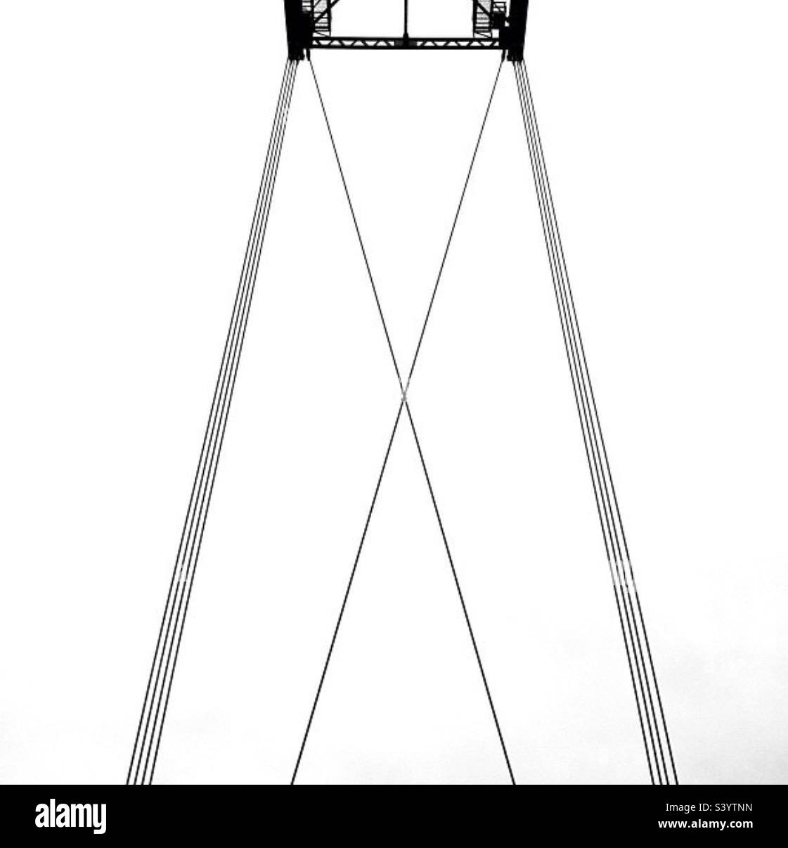 Transporter Bridge minimal Stock Photo - Alamy