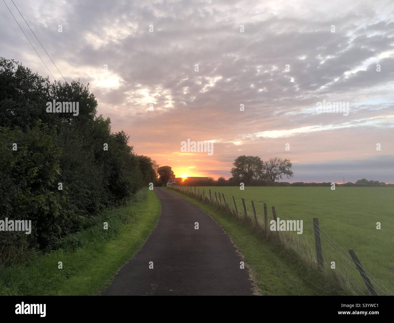 Long country lane hi-res stock photography and images - Alamy