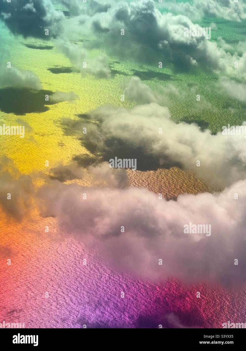 Rainbow under clouds hi-res stock photography and images - Alamy