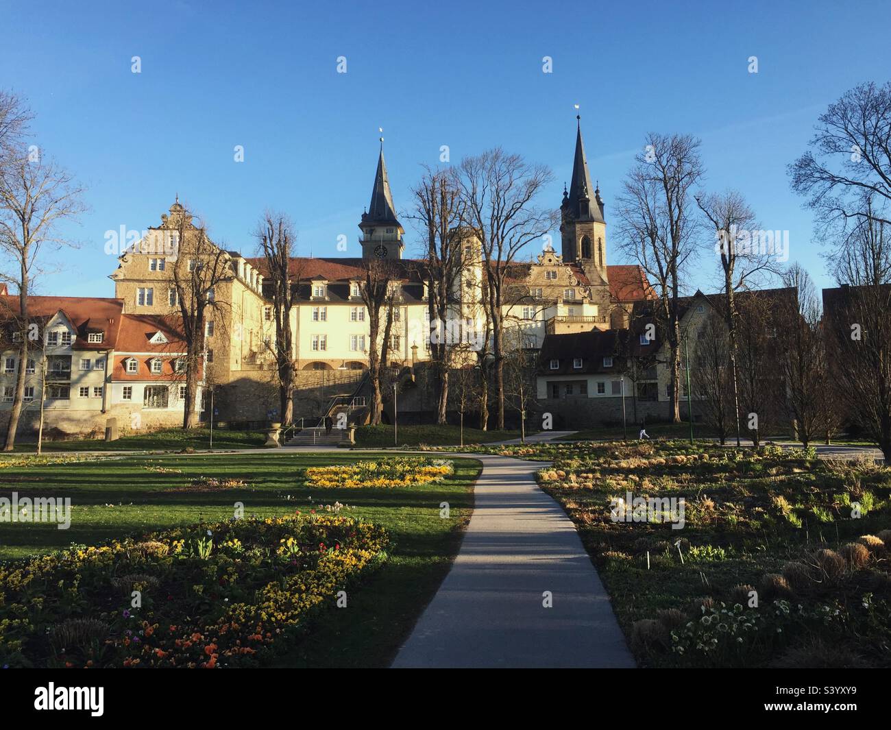 Castle and church in Oehringen Germany Stock Photo - Alamy