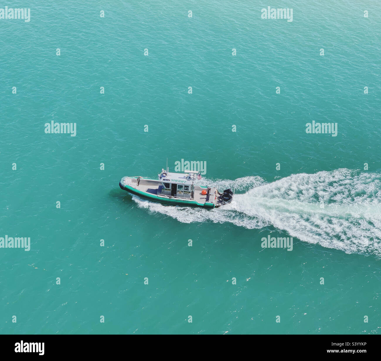 May, 2022, Brevard County Sheriff patrol boat, Port Canaveral, Cape ...
