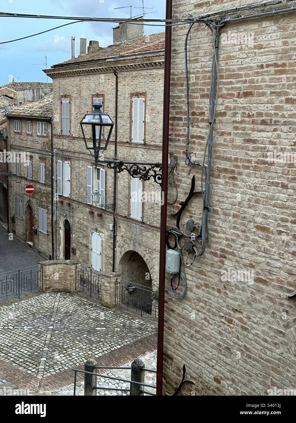 Cityscape, medieval village of Carassai, Marche region, Italy Stock ...