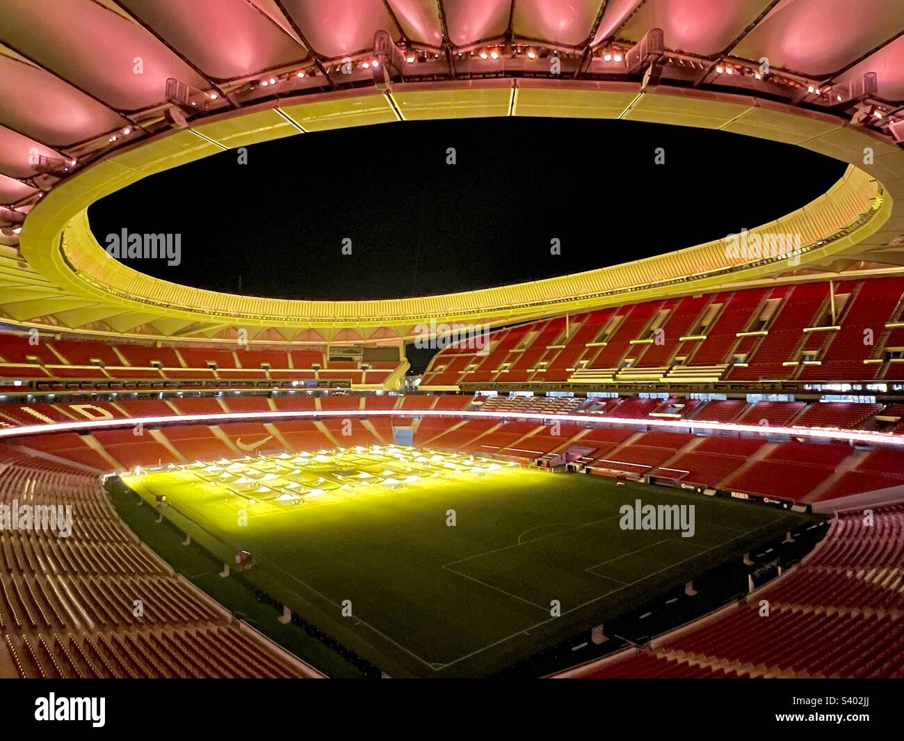 Empty Football Stadium Night