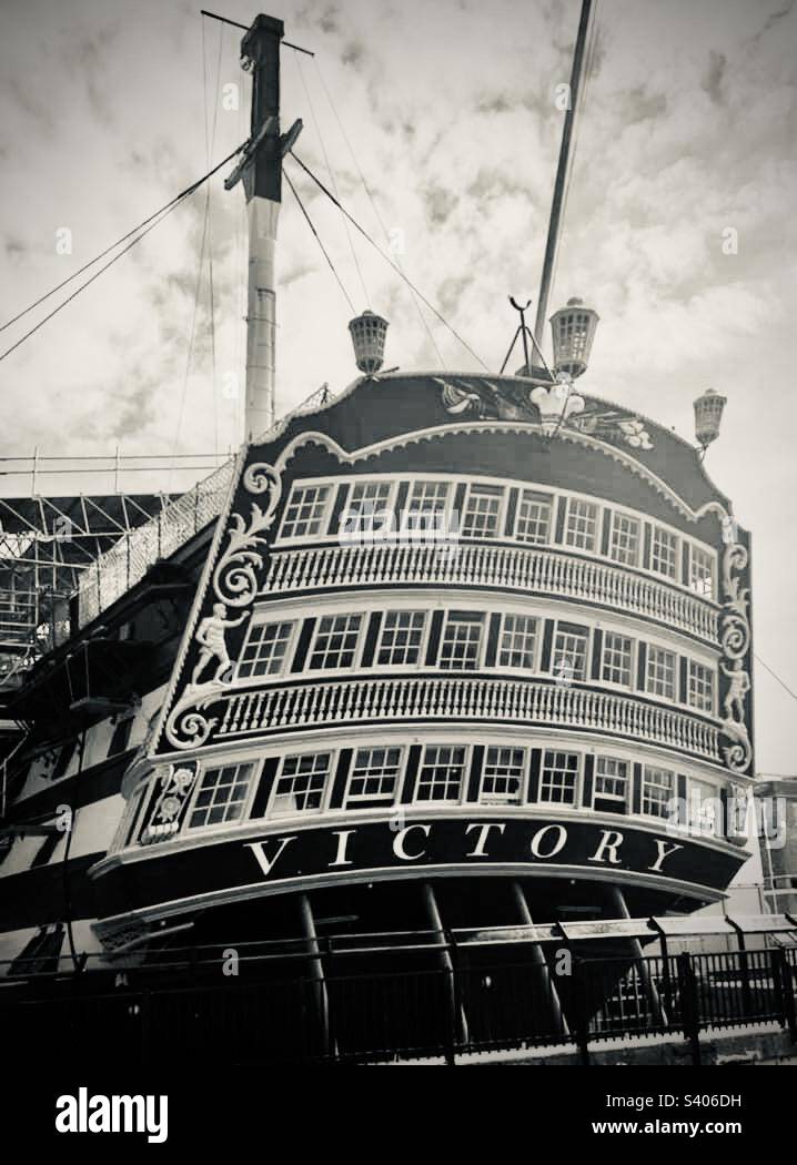 Nelson’s HMS Victory at Portsmouth Historic Dockyard Stock Photo - Alamy