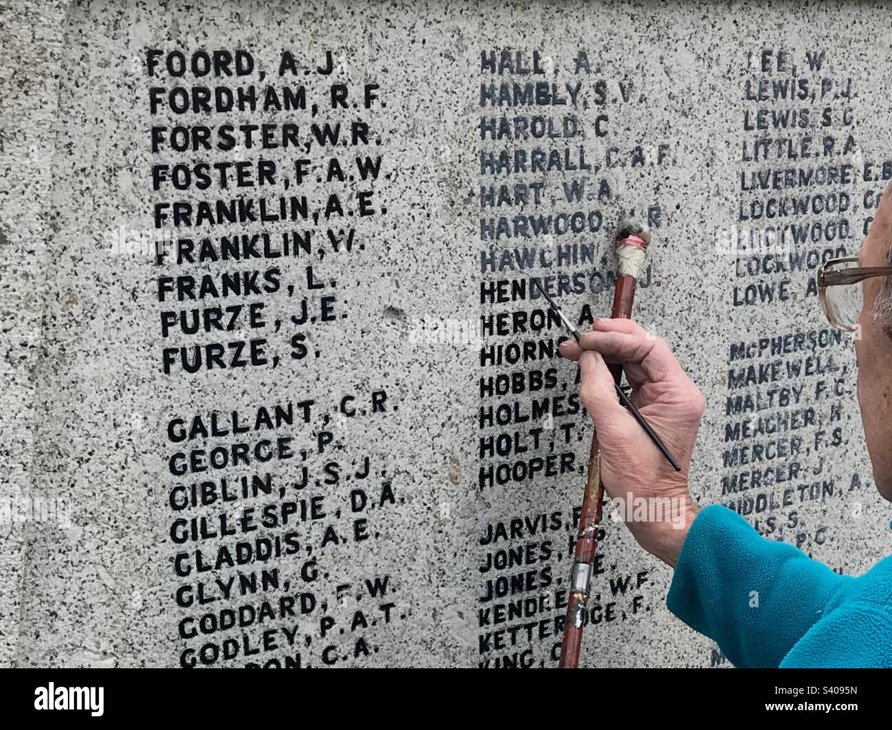 War memorial in North Chingford. The names being maintained by Waltham ...