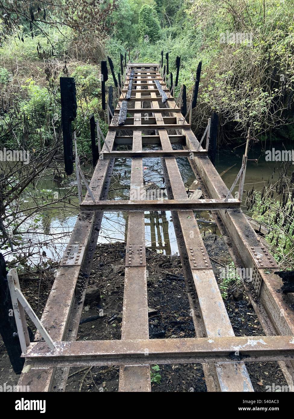 Burnt bridge hi-res stock photography and images - Alamy