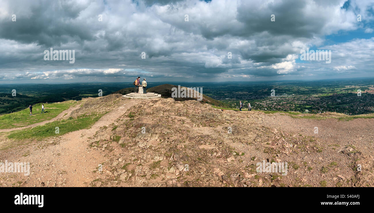 Toposcope and memorial on Worcestershire Beacon, the highest point of ...