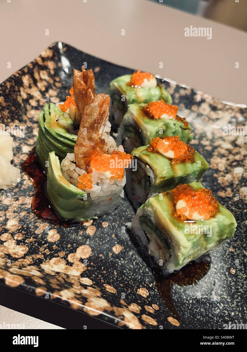 Sushi with caviar on top Stock Photo - Alamy