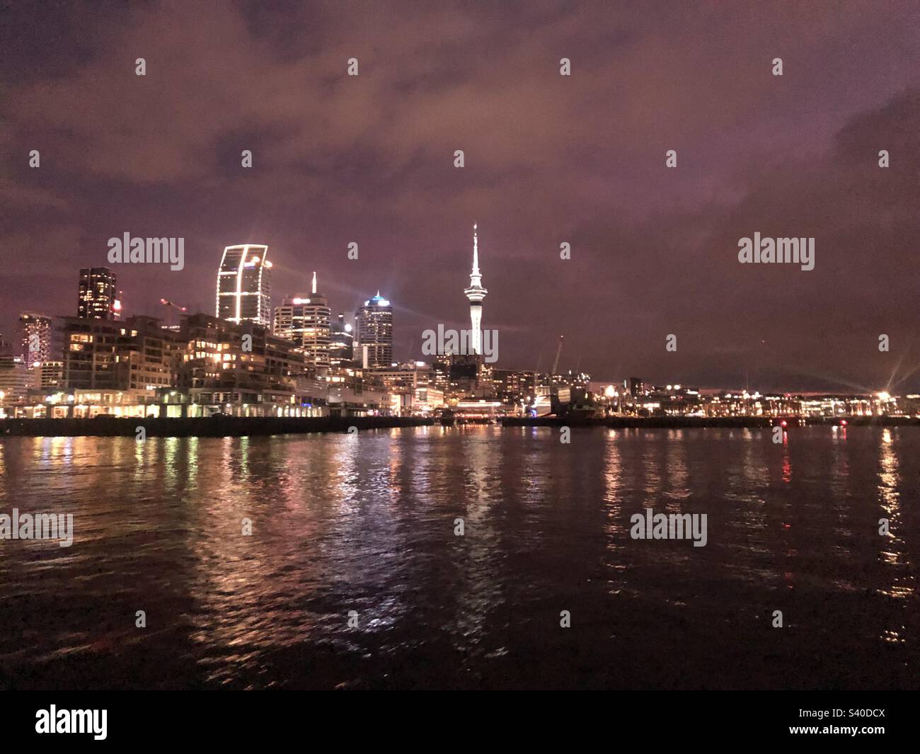 Auckland tower at night hi-res stock photography and images - Alamy