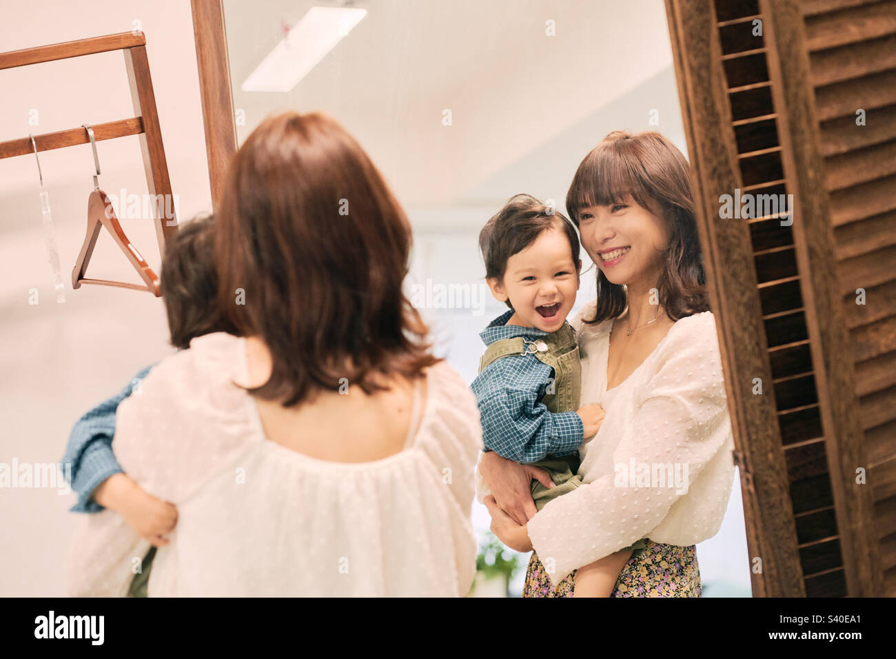 Baby reflection mirror hi-res stock photography and images - Alamy