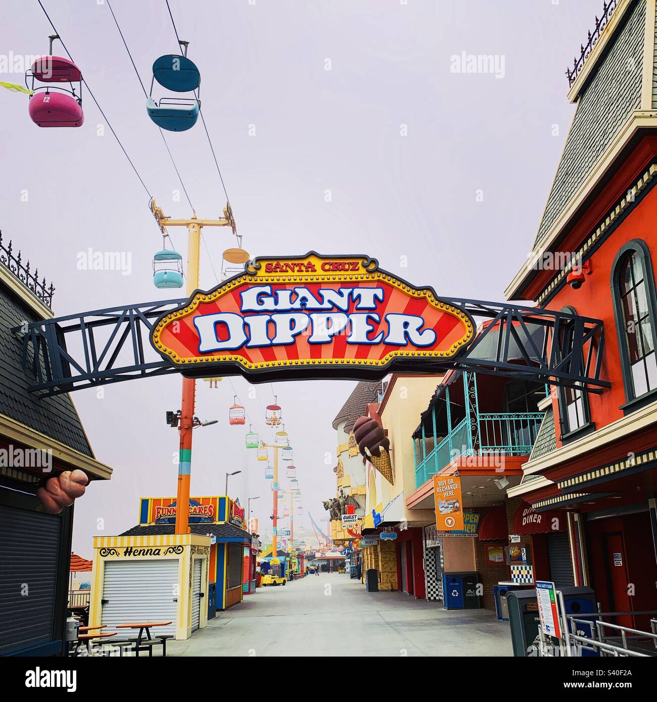 June, 2022, a foggy morning prior to opening time at the Santa Cruz ...