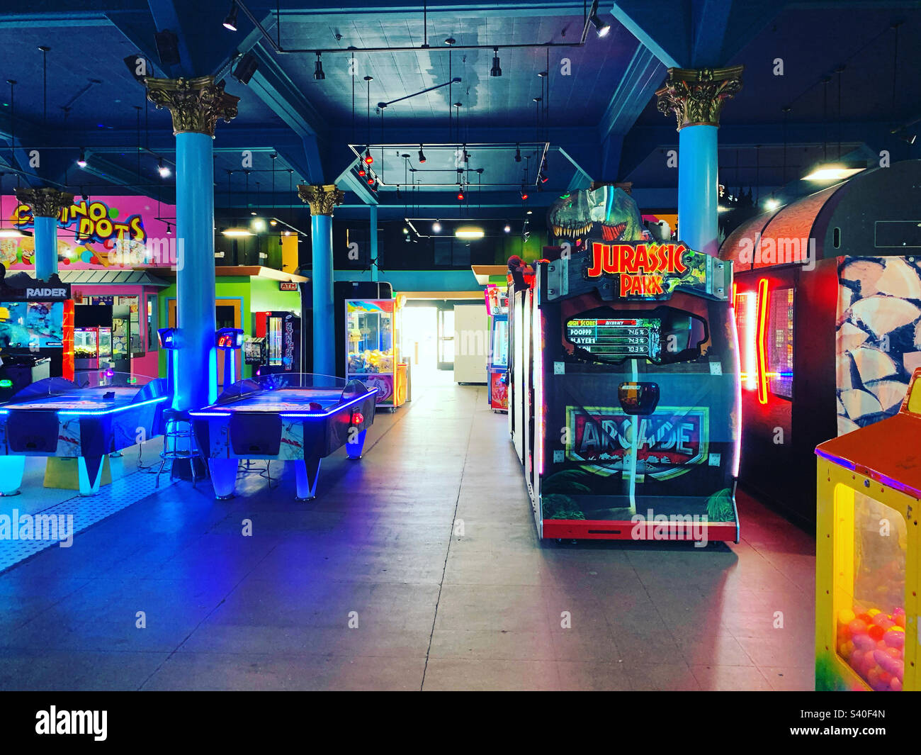 June, 2022, Casino Arcade, Santa Cruz Beach Boardwalk, Santa Cruz ...